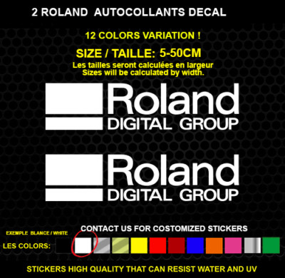 2 ROLAND autocollant Véritable decal autocollant STICKERS IMPERMÉABLE ...