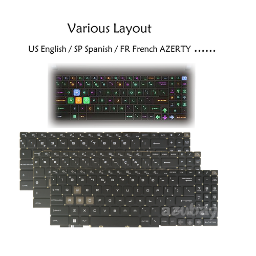 RGB Backlit Laptop Keyboard For MSI Vector 17 HX A13V A13VHG, MS-17S1 ...