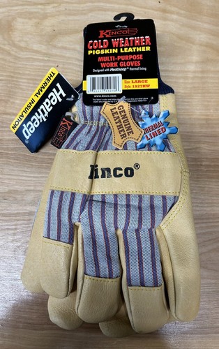 KINCO 1927KW Pigskin Leather Insulated Warm Winter Lined WORK GLOVES ...