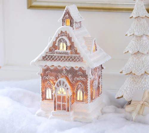 Illuminated Gingerbread Lace Cottage Classic Valerie Parr Hill | eBay