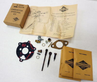 Briggs and Stratton Small Engine Model B K Z ZZ Carburetor Kit #291692 ...