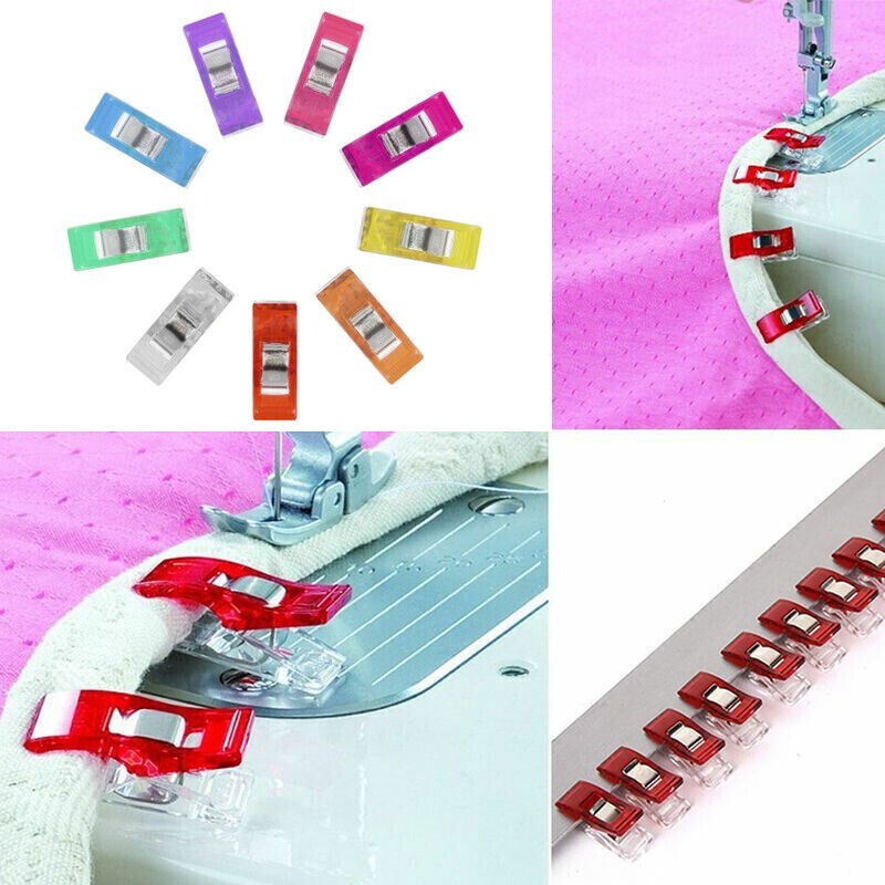 50/100PC Wonder Clips For Quilting Clips Fabric Craft Knitting Sewing ...