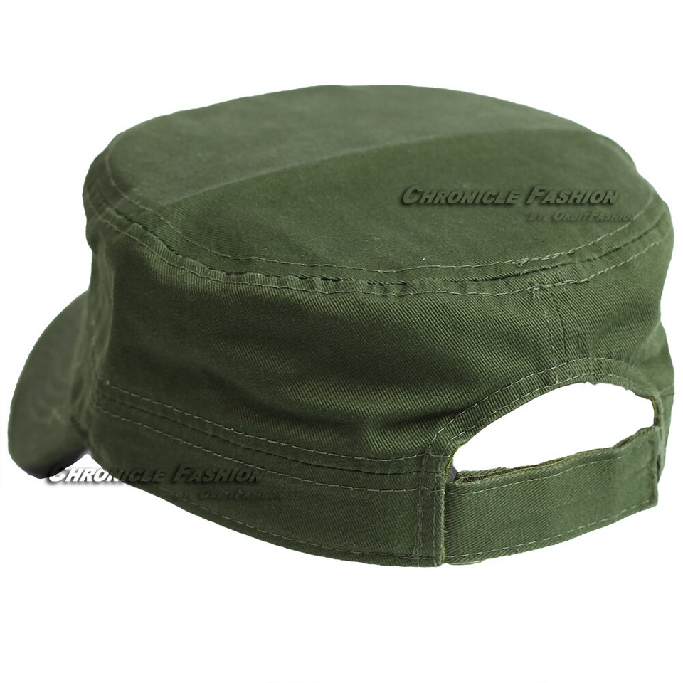 Cadet Hat Army Castro Cap Adjustable Baseball Distressed Plain Solid ...