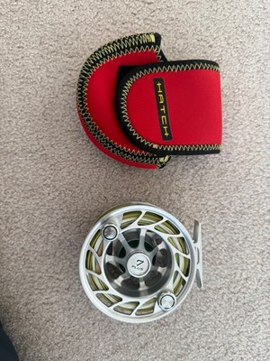Hatch Finatic 7+ Clear/Green LH fly reel with wf9f fly line | eBay