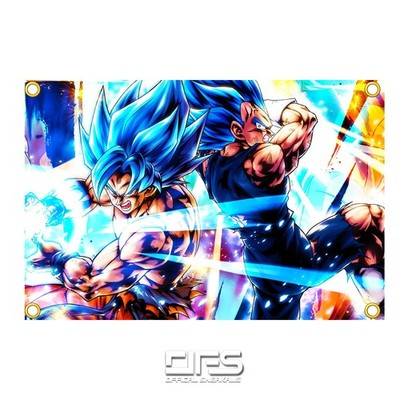 Dragon Ball Z FLAG SUPER GOKU vegeta SAIYAN Poster Display gym Room ...