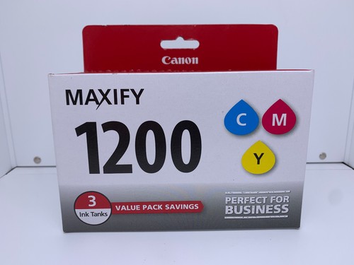GENUINE CANON MAXIFY PGI-1200 TRI-COLOR INK CARTRIDGE VALUE PACK NEW ...