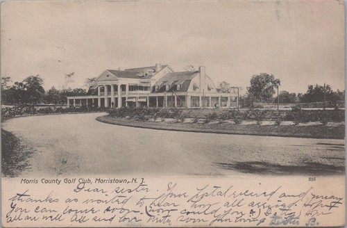 Postcard Morris Country Club Morristown NJ | eBay