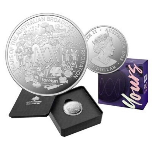 2022 90th Anniversary of ABC - $1 Dollar 1/2oz Fine Silver Proof Coin 🔱 ...