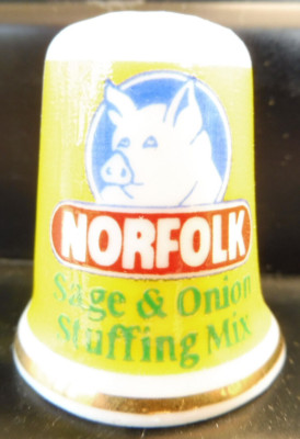 Dé à coudre Thimble PUBLICITAIRE NORFOLK SAGE & ONION STUFFING MIX | eBay