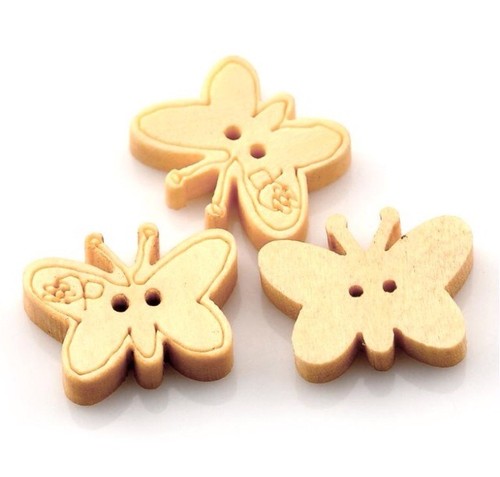 Tiny Butterfly 🦋 Timber Buttons 1.4cm 10 Pieces - Australian Seller | eBay
