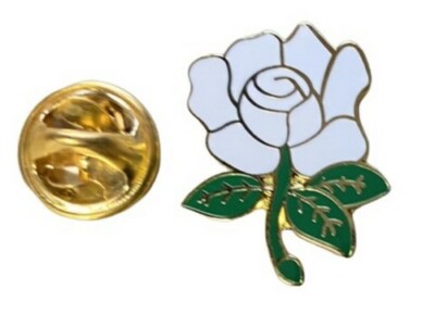 English White Rose Yorkshire Lapel Pin badge FREE P&P | eBay