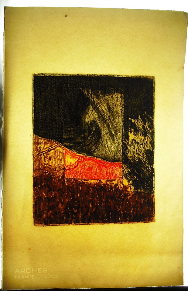 Anju Chaudhuri "The Dark Earth" c1970 India Aquatint Signed 1/50 | eBay UK