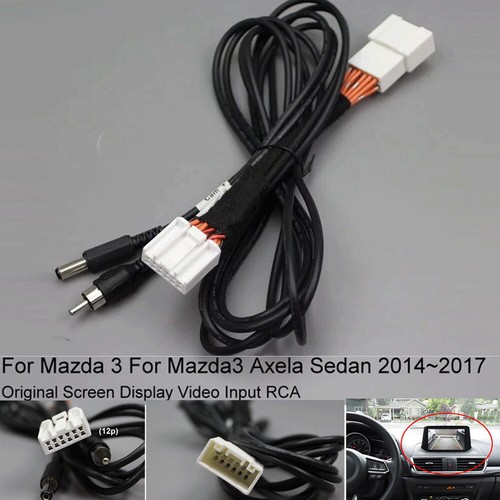 12 Pin Rear View Camera RCA Adapter Wire Cable For Mazda 3 Axela Sedan ...