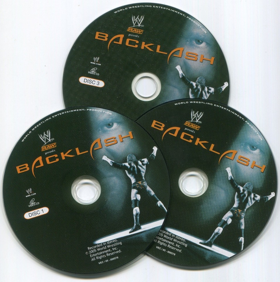 WWE Backlash 2005 Original Video CD VCD Set Bonus RAW Live Birmingham ...