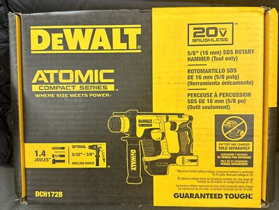DEWALT DCH172B 20V Cordless Rotary Hammer Drill 5/8" (16 mm) /tool only ...