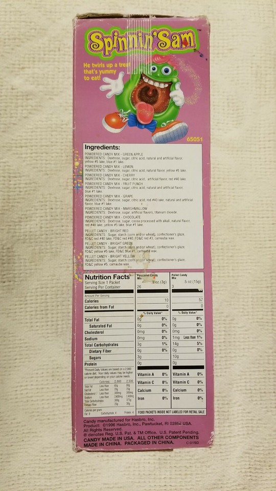 RARE Vintage Kenner 1996 Spinnin' Sam Spinning Toy Candy Collectible ...