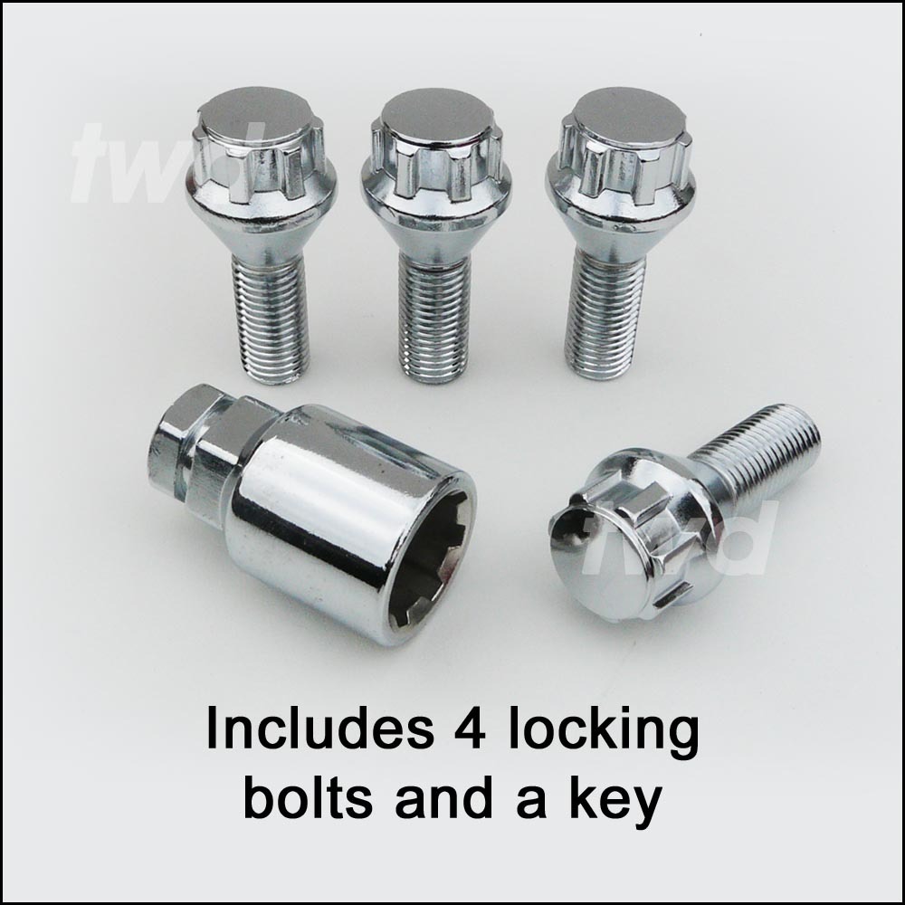ALLOY WHEEL LOCKING BOLTS FOR RENAULT MEGANE / SCENIC (M12x1.5) LUG ...