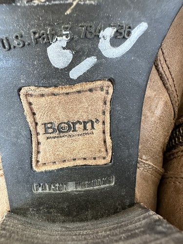 Born Harness Leather Tall Boots Wide Calf Brown City Heeled Women's Sz ...