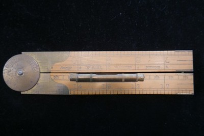 VINTAGE LUFKIN NO.863L BOXWOOD WOODEN FOLDING RULER & LEVEL COMBINATION ...