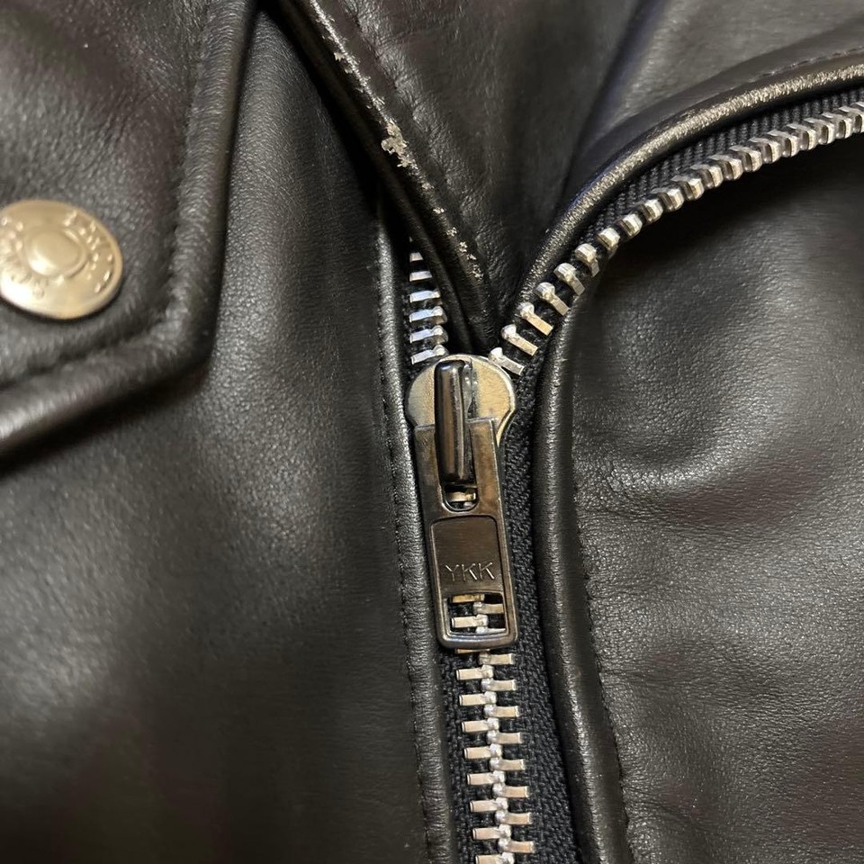 Schott Long Riders Leather Jacket S Black USA Discontinued Rare | eBay