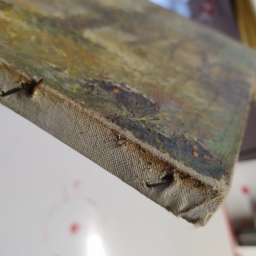 Original Painting Julius Polek Children In The Forest Framed Art Mid ...