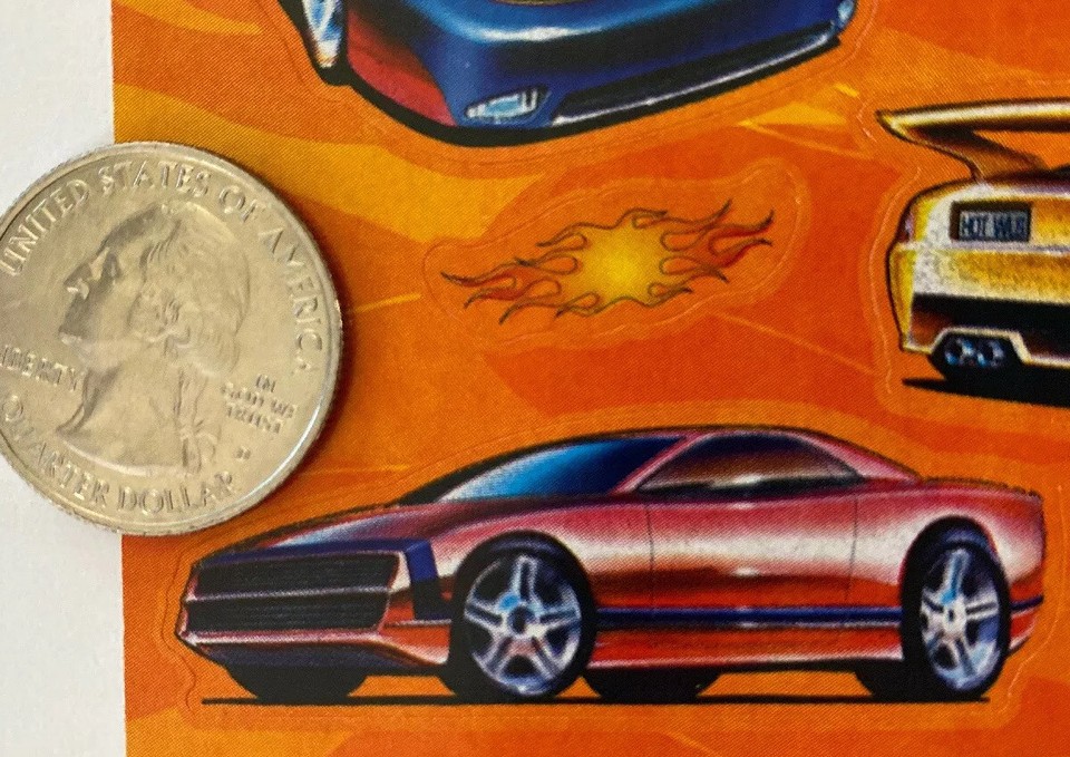 PROTOTYPE HOT WHEELS CAR Stickers (15pc)Sandylion•Mattel•Race Car•New ...