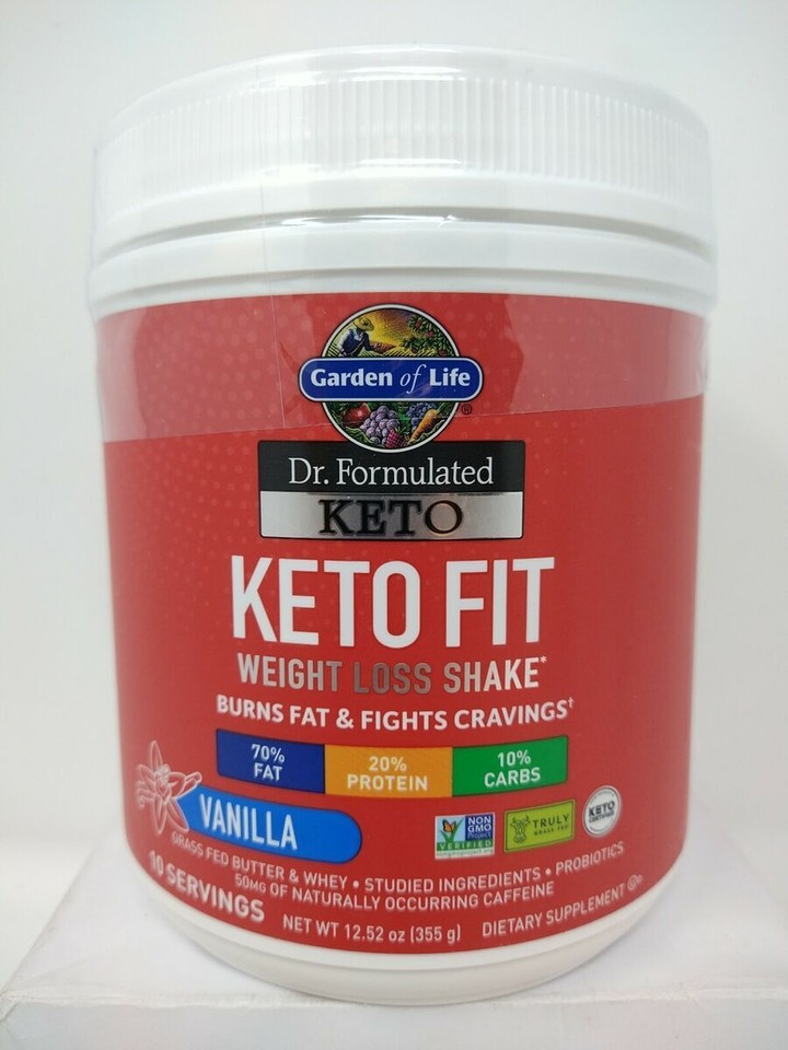 Garden of Life Dr. Formulated Keto Fit Weight Loss Shake - Vanilla for ...