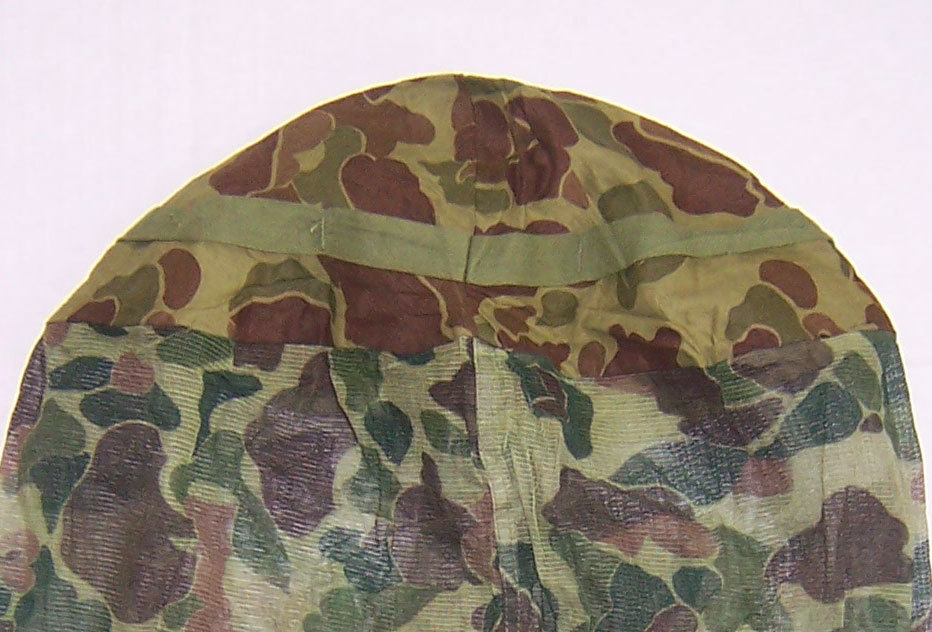 Camo helmet & face cover WWII US military genuine mosquito net world ...
