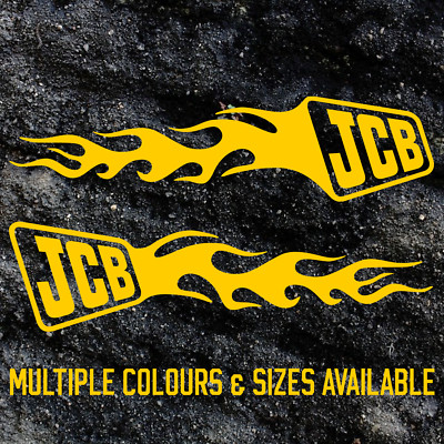 JCB Logo Flame AgriSpec Exterior Vinyl Decal (Pack of 2) | eBay UK