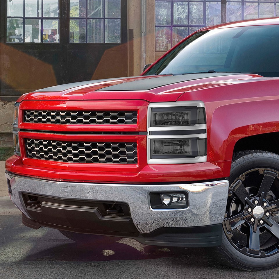 [L-LED DRL+Sequential Signal] For 14-15 Silverado 1500 Headlights ...