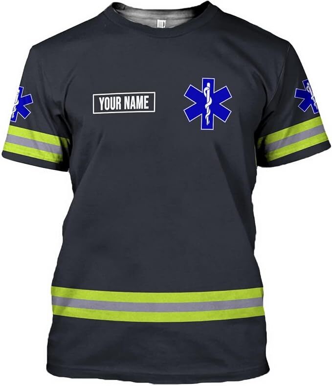 Custom EMS Shirts for Women EMS Uniform 3D Shirts EMT Shirt Paramedic ...