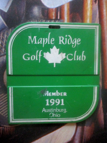 vtg - PGA Golf Bag Tag - MAPLE RIDGE GOLF CLUB gc - 1991 Member ...