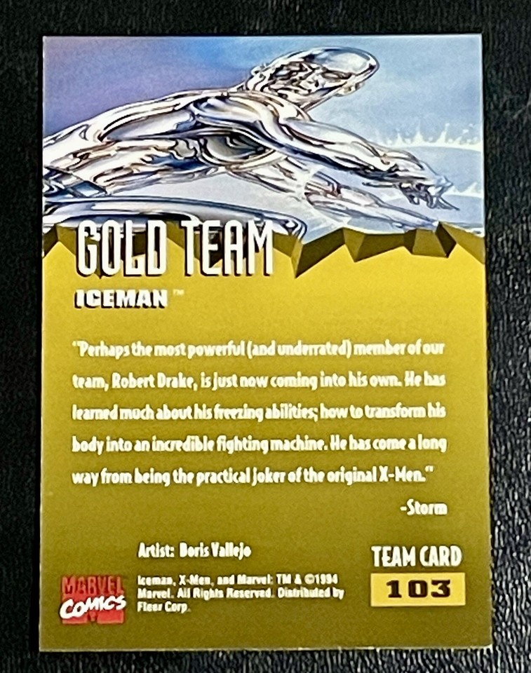 Iceman 1995 Fleer Ultra X-Men Gold Team Marvel Comics Card #103 Anime ...