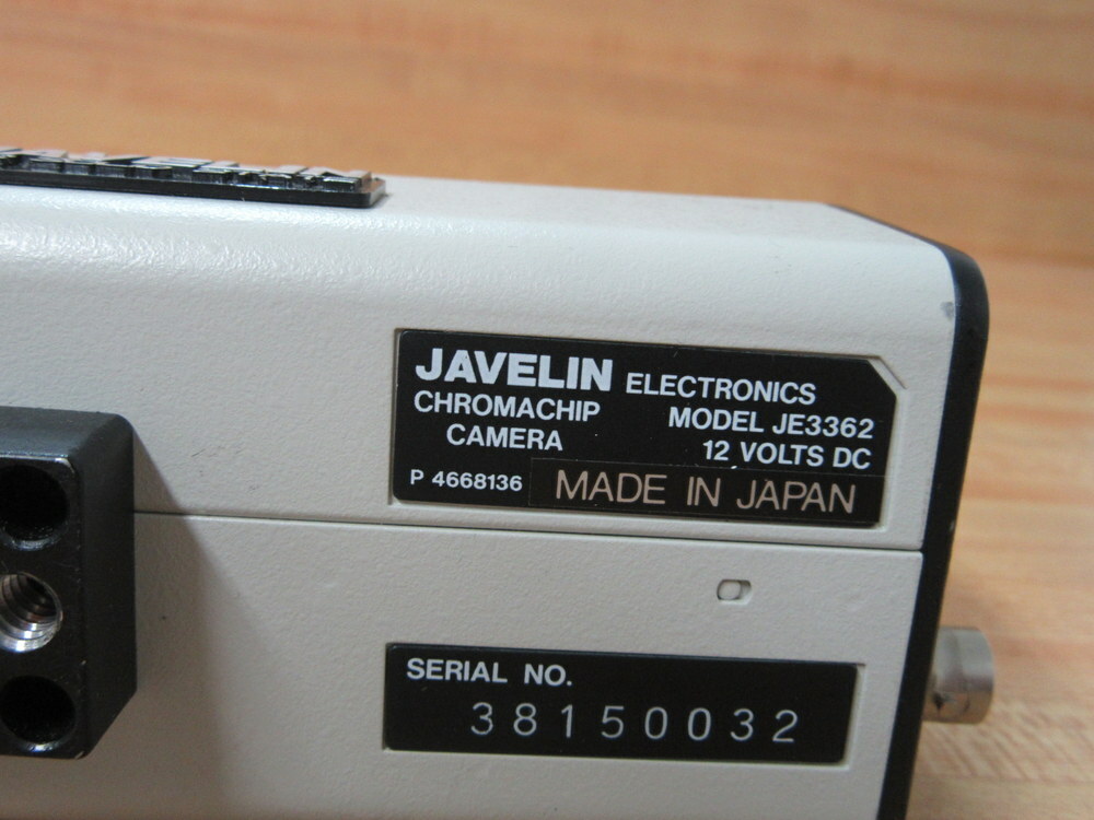 Javelin JE3362 Chromachip Camera Machine Vision for sale online | eBay
