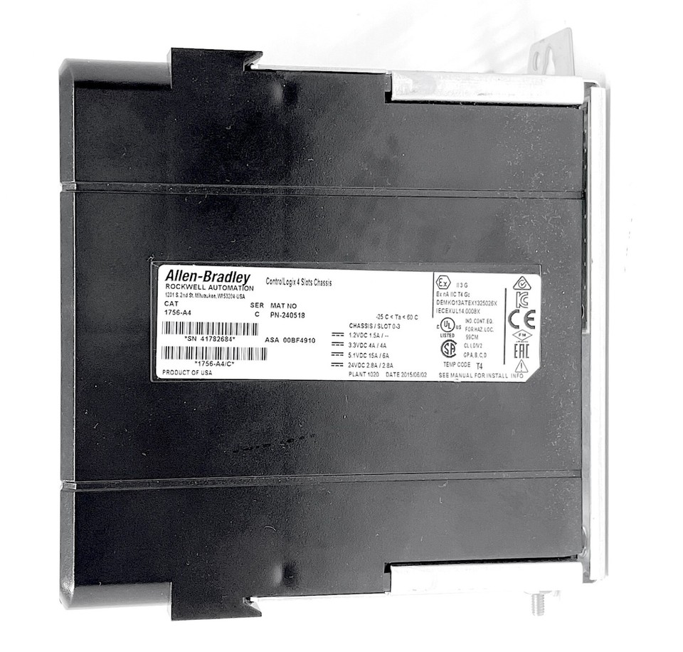 Allen-Bradley 1756-A4 Series C ControlLogix 4 Slots Chassis *Tested ...