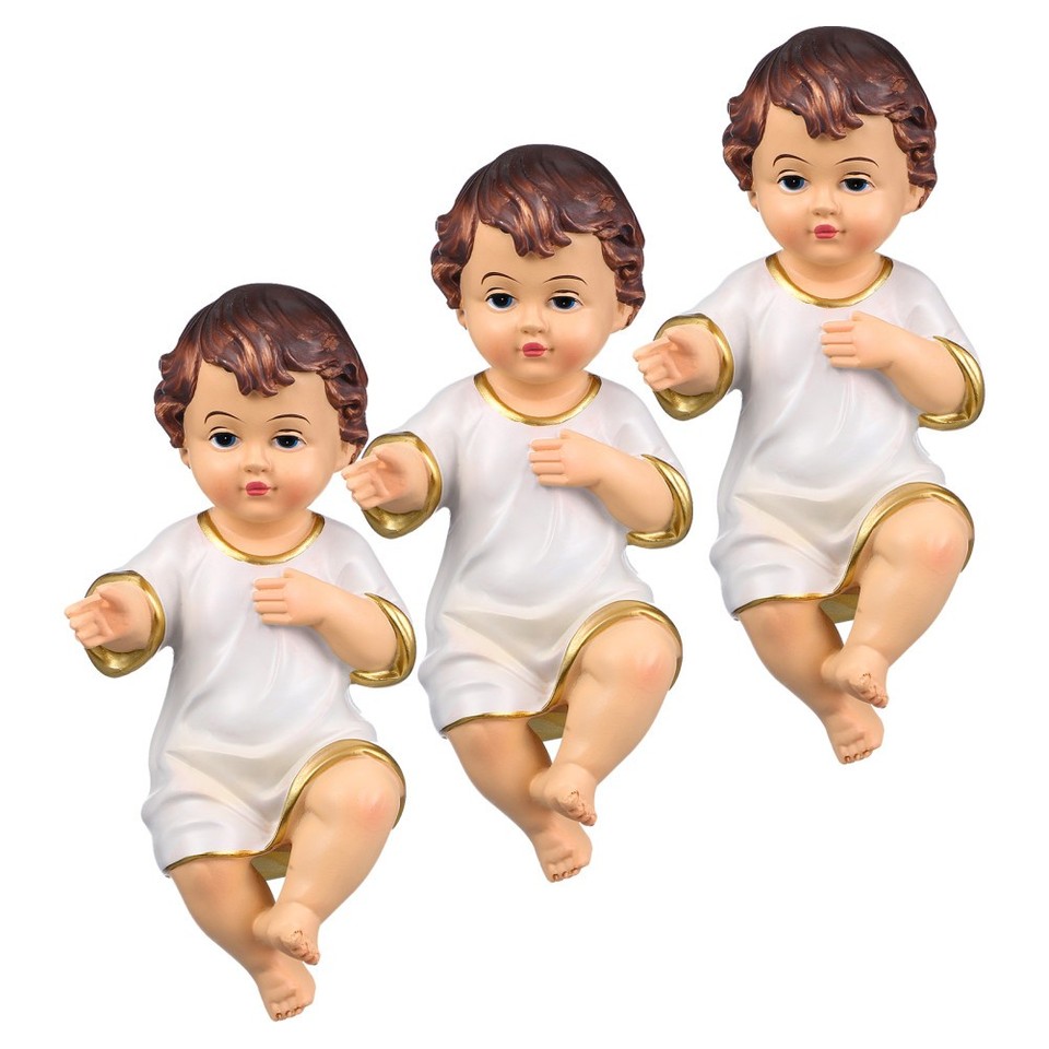 3 Pcs Religious Ornaments Sculpture Small Baby Jesus Statue Resin ...