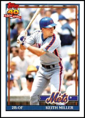 1991 Topps #719 Keith Miller NM-MT Mets | eBay