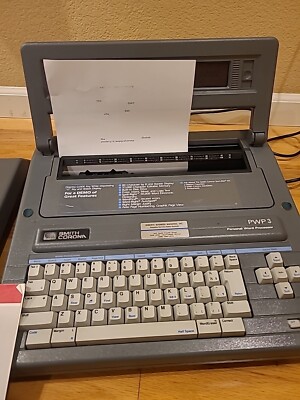 Smith Corona PWP 3 Portable Personal Word Processor Typewriter Hard ...