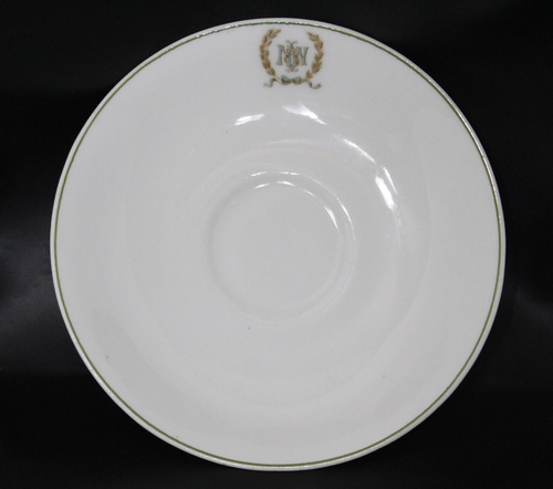 NORFOLK AND WESTERN RAILWAY BRISTOL PATTERN SAUCER O.P. CO. SYRACUSE ...