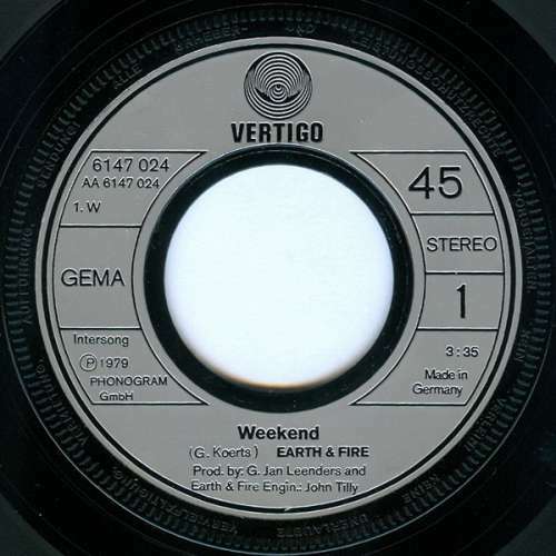 Earth And Fire - Weekend 7" Single Vinyl Schallplatte 60980 | eBay.de