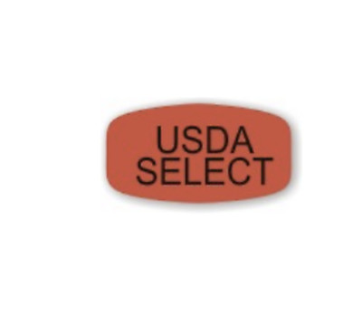 1000 each per roll USDA Select MERCHANDISE LABELS STICKERS fl red and ...