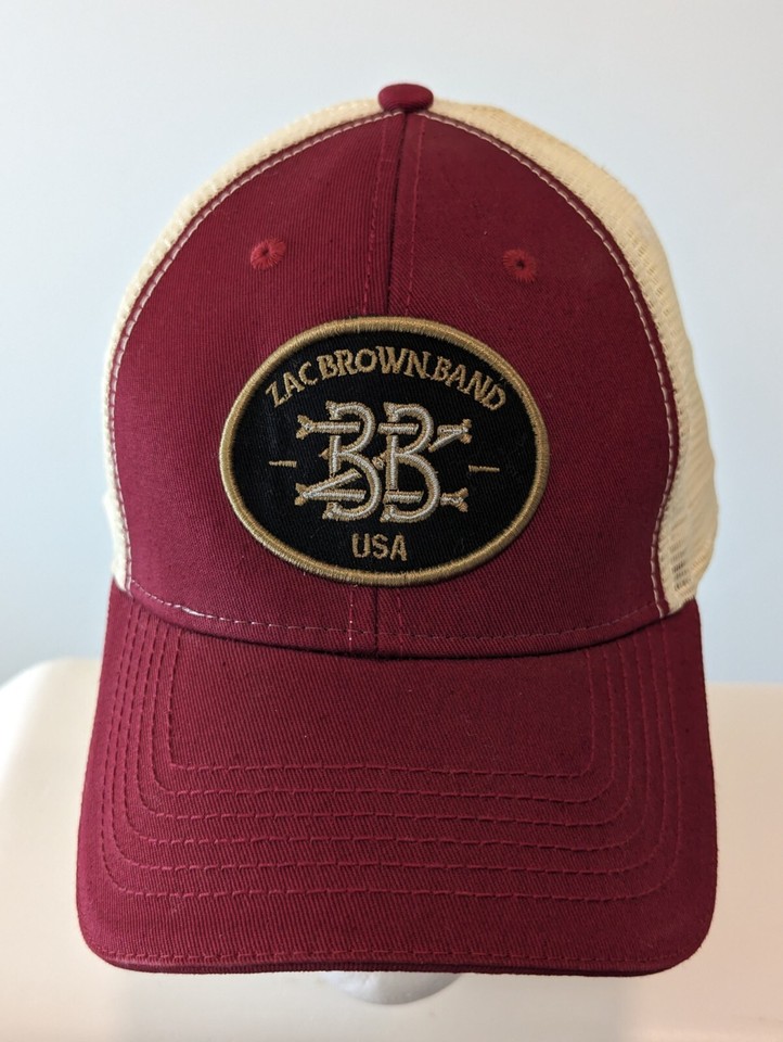 Red Zac Brown Band Adjustable Southern Ground Trucker Hat/Snapback Hat ...