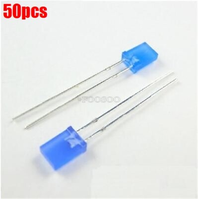 50Pcs 2X5X7MM 2*5*7MM Rectangle Led Blue Color Blue Light Emitting ...