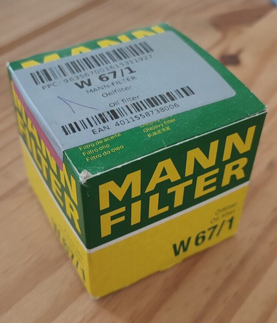 W67/1 MANN HUMMEL OIL FILTER for sale online | eBay
