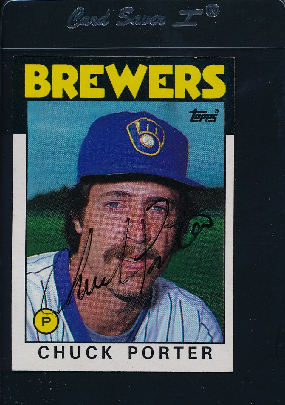 1986 Topps #292 Chuck Porter Brewers Signed Auto *16971 | eBay