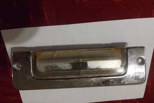 57 1957 CHEVROLET CHEVY REAR CHROME BUMPER LICENSE PLATE LIGHT ASSEMBLY ...