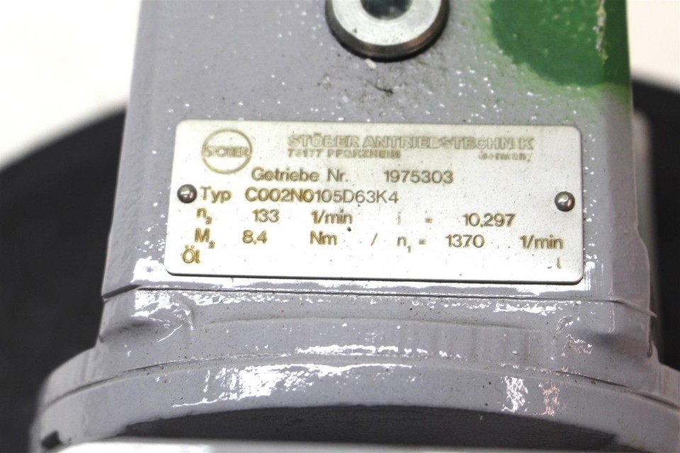 Stöber K21R 63 K4 TLB 960 Asynchronous Motor + C002N0105D63K4 Gearbox ...