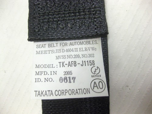 2005 ACURA RL SEAT BELT REAR LEFT BLACK TK AF8 J1158 OEM 05 06 07 08 | eBay