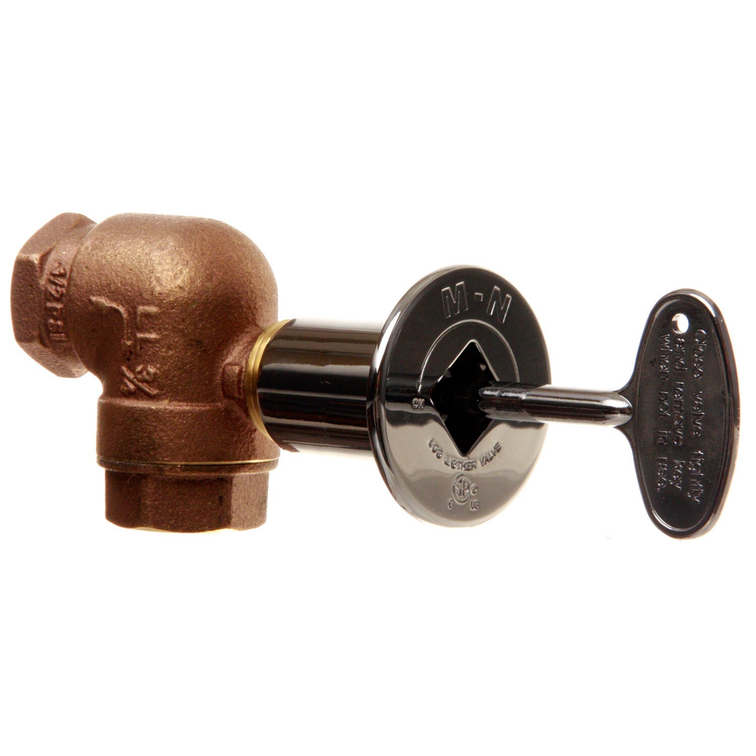 HPC Fire 3/4in. Angled Gas Fire Pit Shut Off Valve Kit, Polished Chrome ...