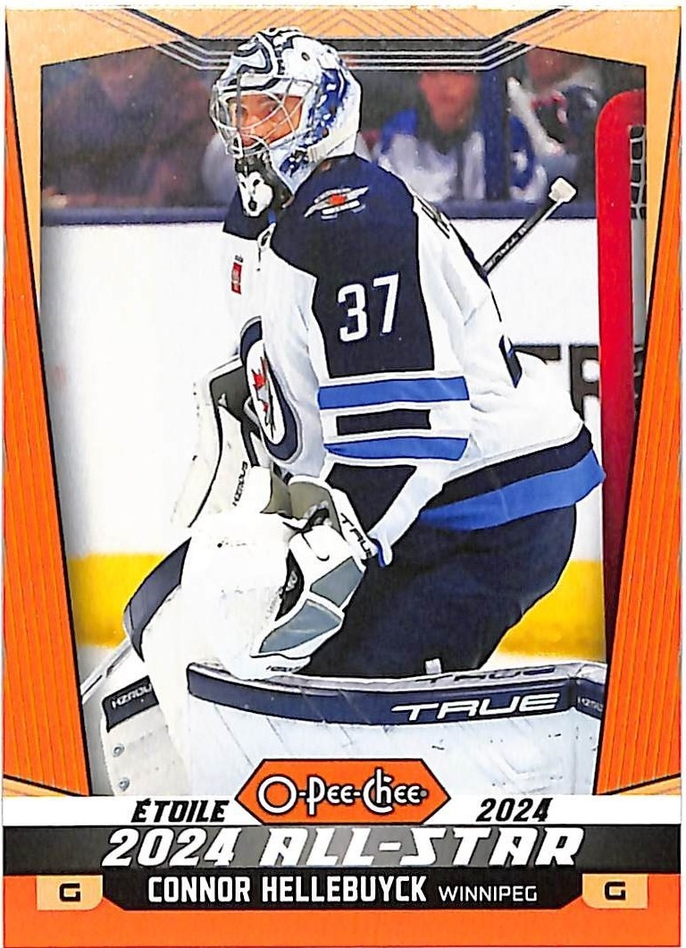 2024-25 O-Pee-Chee - All-Stars Connor Hellebuyck #505 Orange Border /25 ...